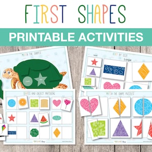 Printable Shape Matching Activity, Shape Sorting Activity, Preschool ...