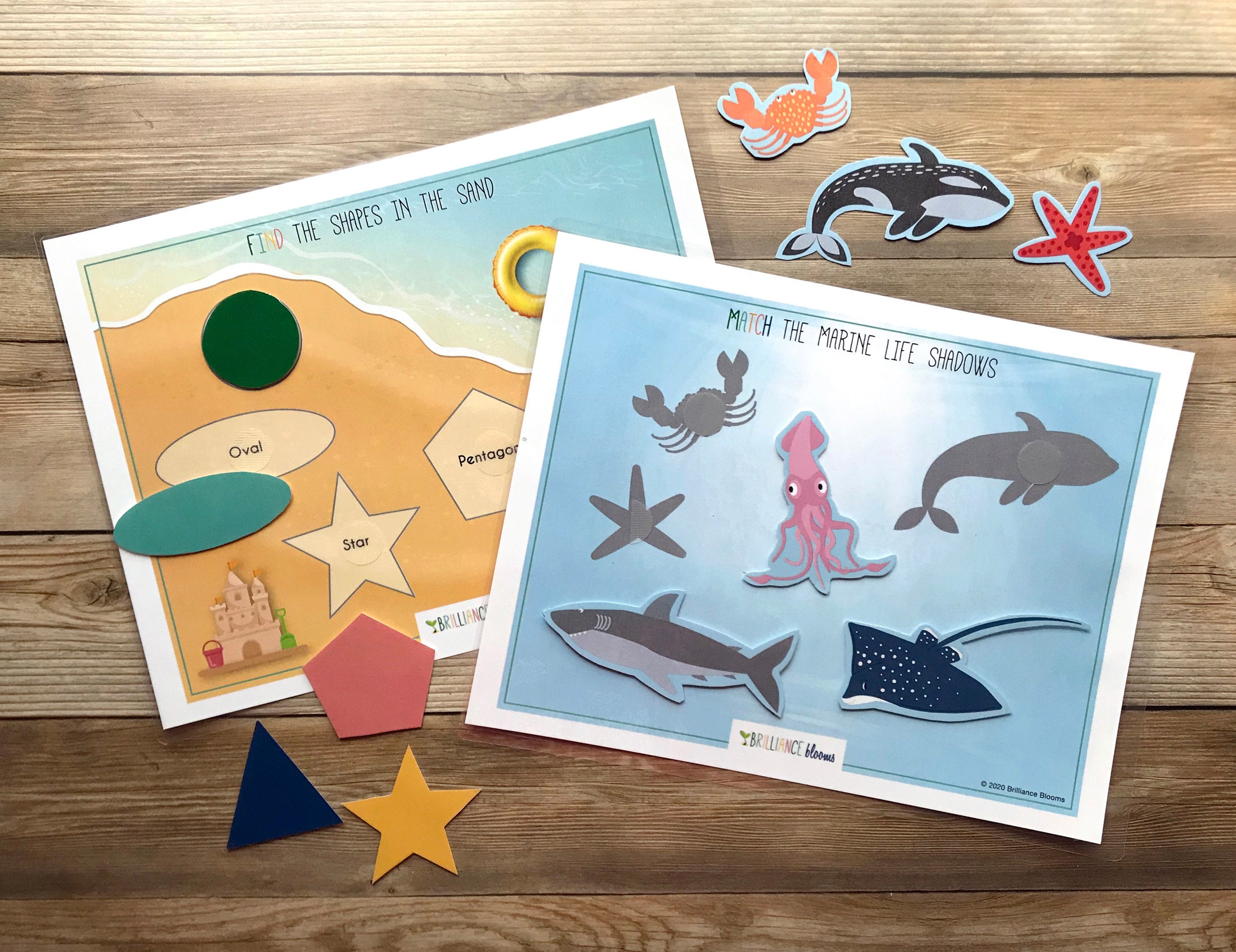 Printable Toddler Busy Book, Ocean Busy Book, Quiet Workbook, Ocean ...