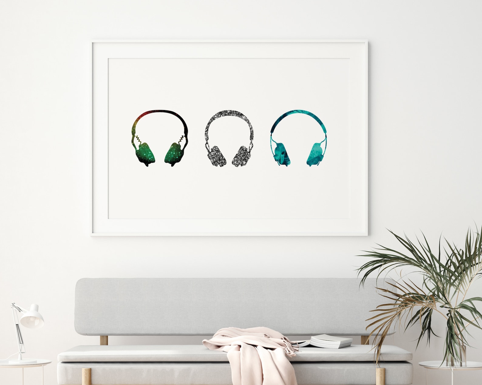 Headphones Printable Wall Art / Instant Download / Home Décor / Music ...