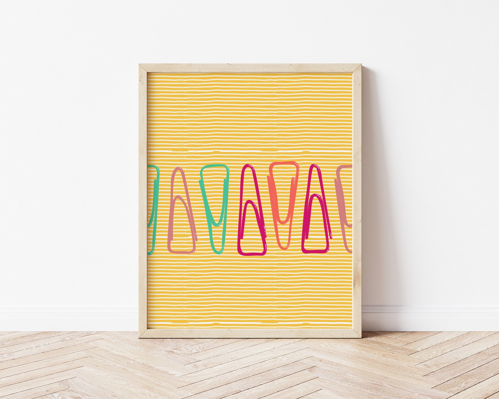 Paper Clips Printable Wall Art / Vibrant Office Art / Play Room Art ...