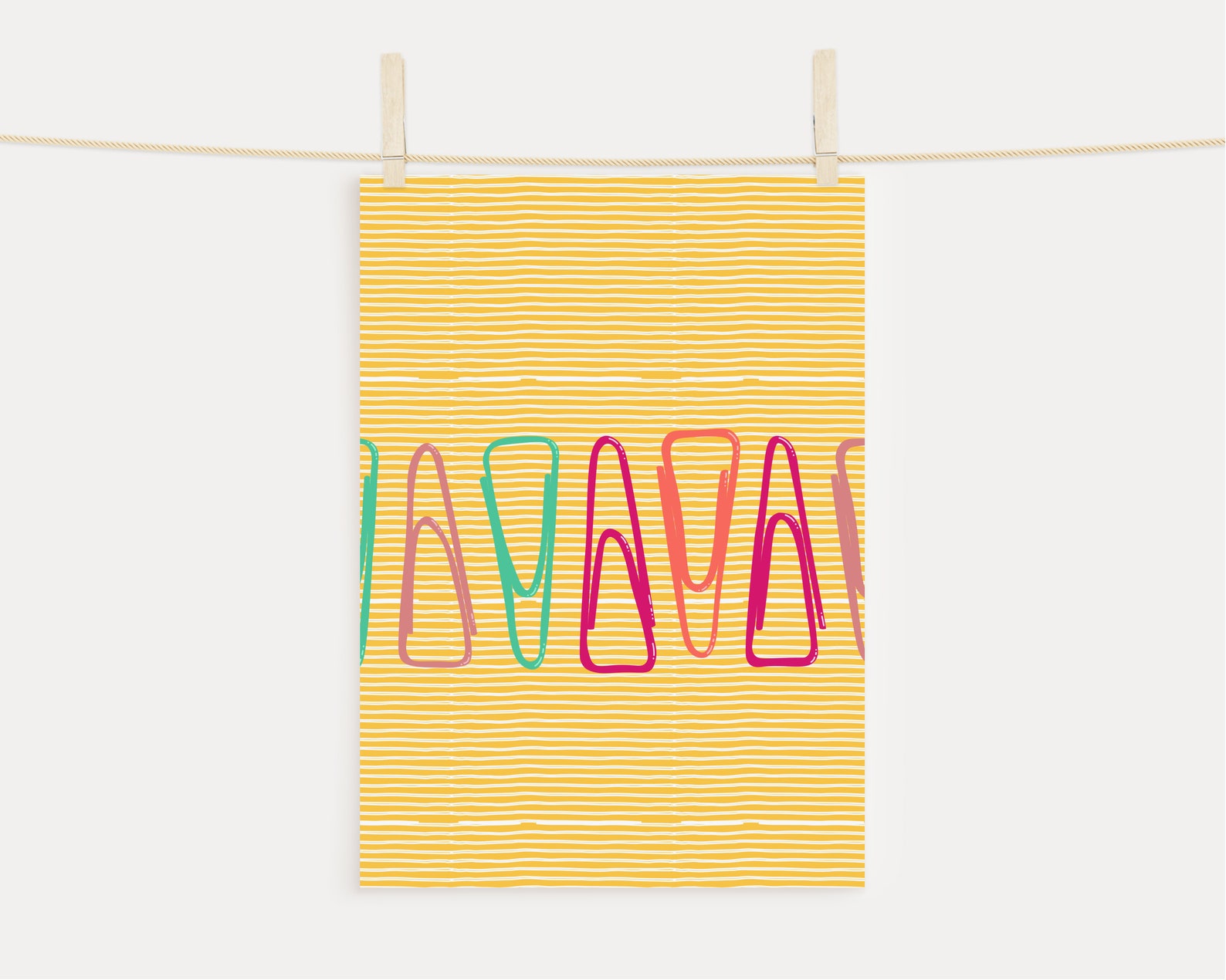 Paper Clips Printable Wall Art / Vibrant Office Art / Play Room Art ...