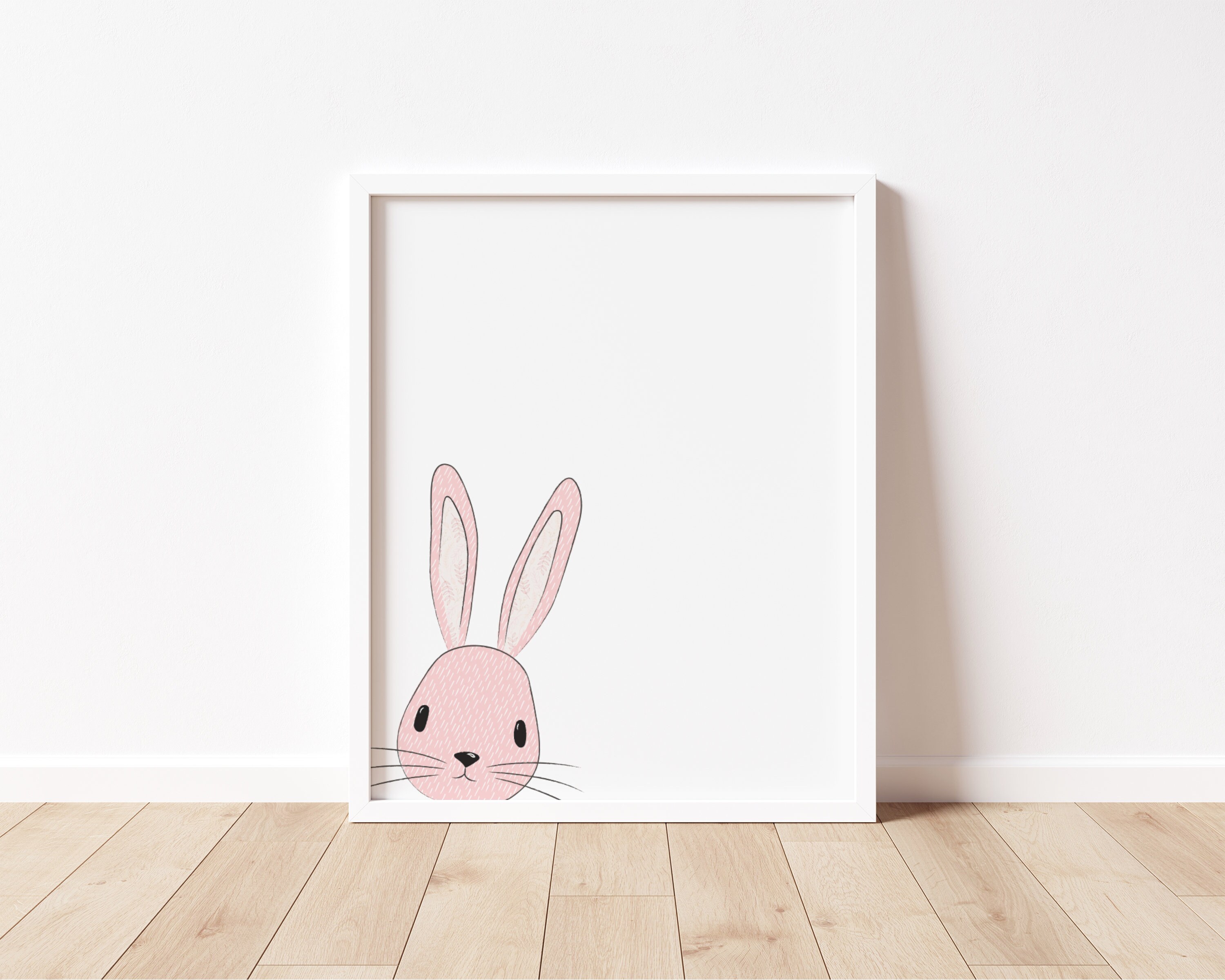 Peekaboo Bunny Printable Wall Art Nursery Décor Instant | Etsy