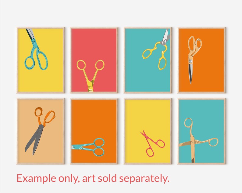 Scissors Printable Wall Art / Vibrant Wall Art / Digital Illustration ...