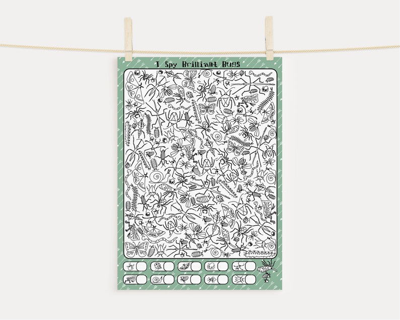I Spy Bugs and Colouring Kids Activity / Look and Find / - Etsy