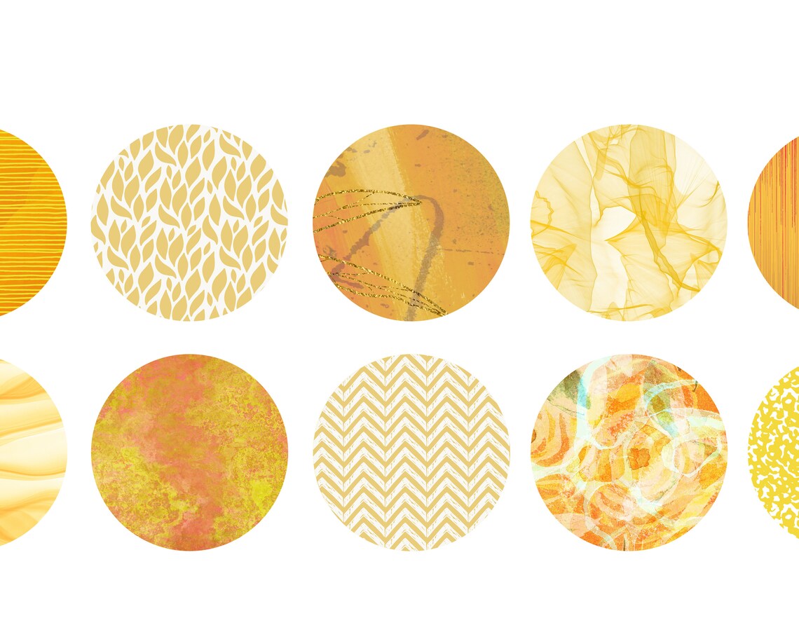 Yellow Circles Printable Wall Art Instant Download - Etsy UK