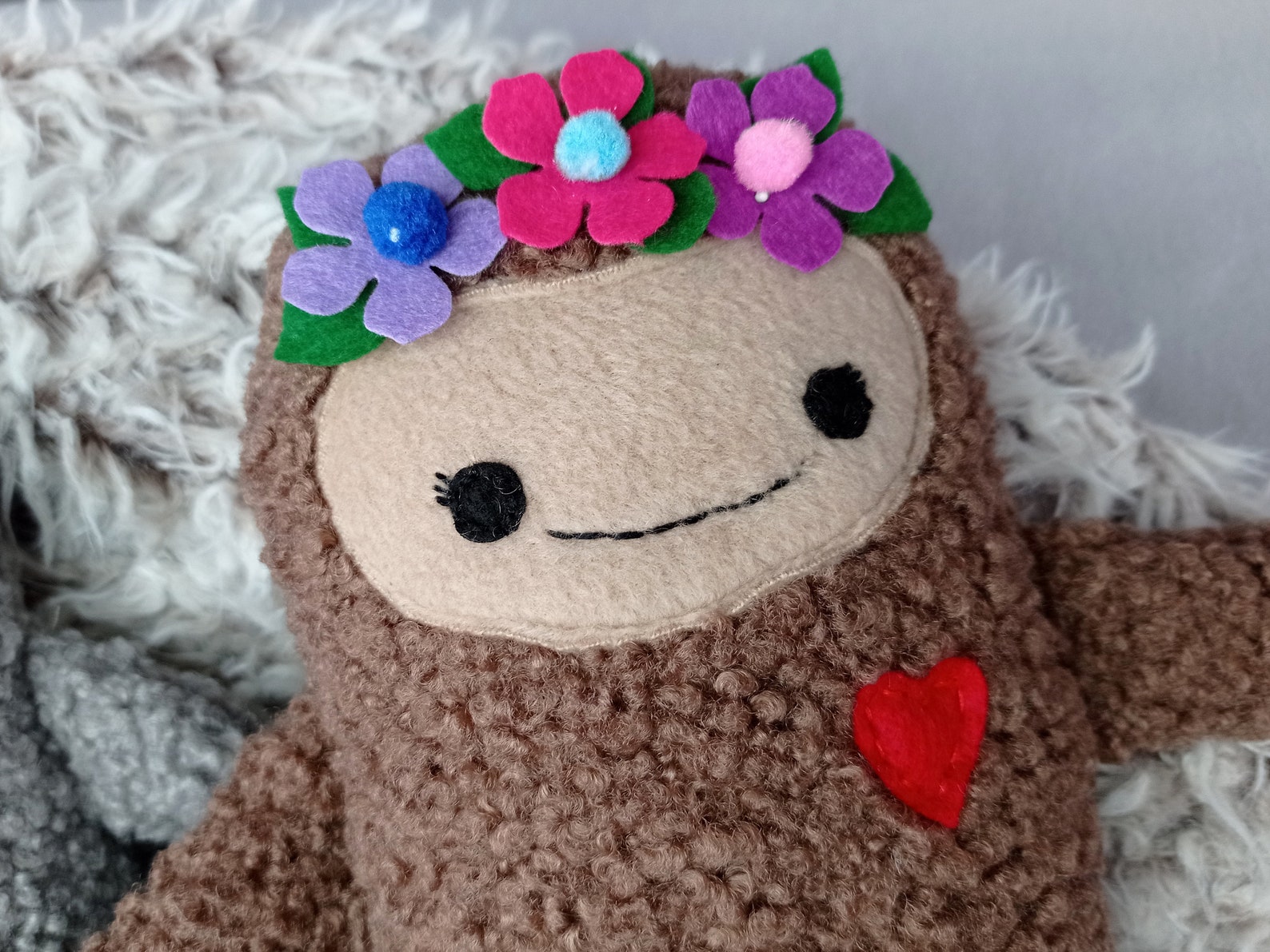 Bigfoot Girl Stuffed Toy Yeti Plush Animal Kawaii Monster | Etsy