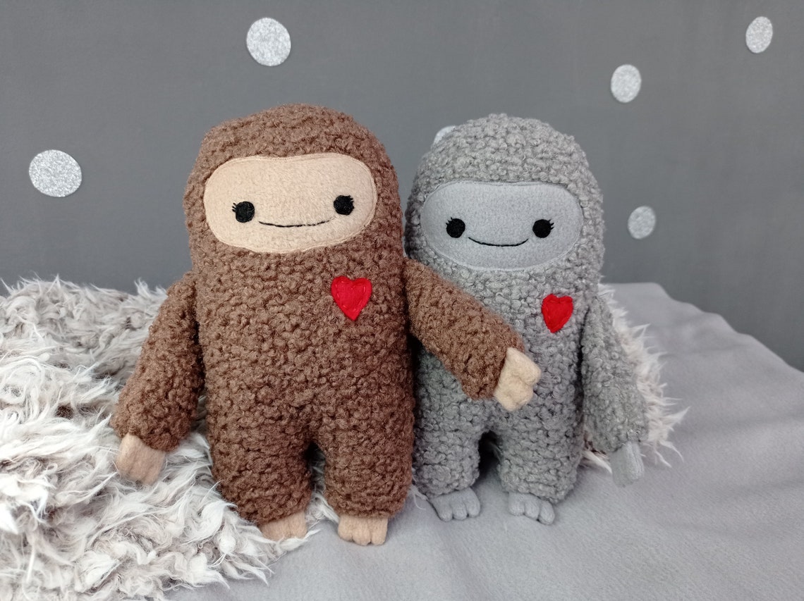 Bigfoot Stuffed Animal Squatch Plush Toy Kawaii Monster | Etsy