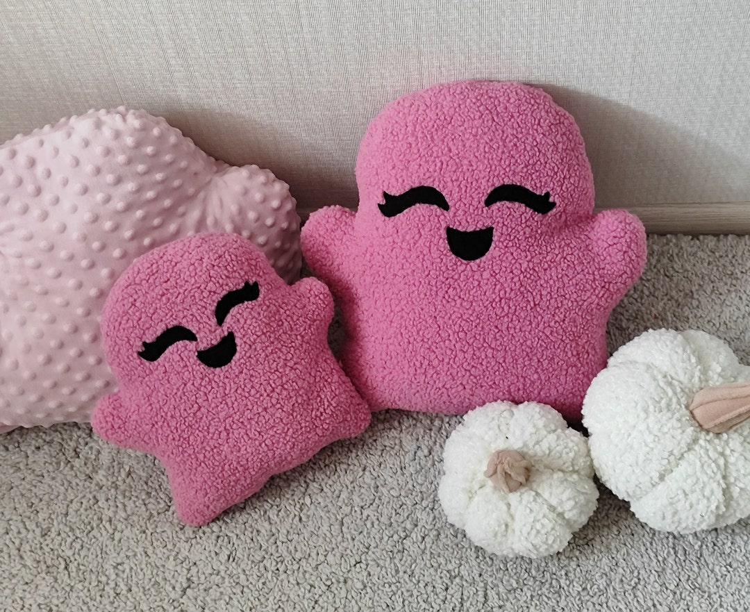 Pink Ghost Pillow, Cuddly Ghost Plush, Home Decor for Fall, Plush ...