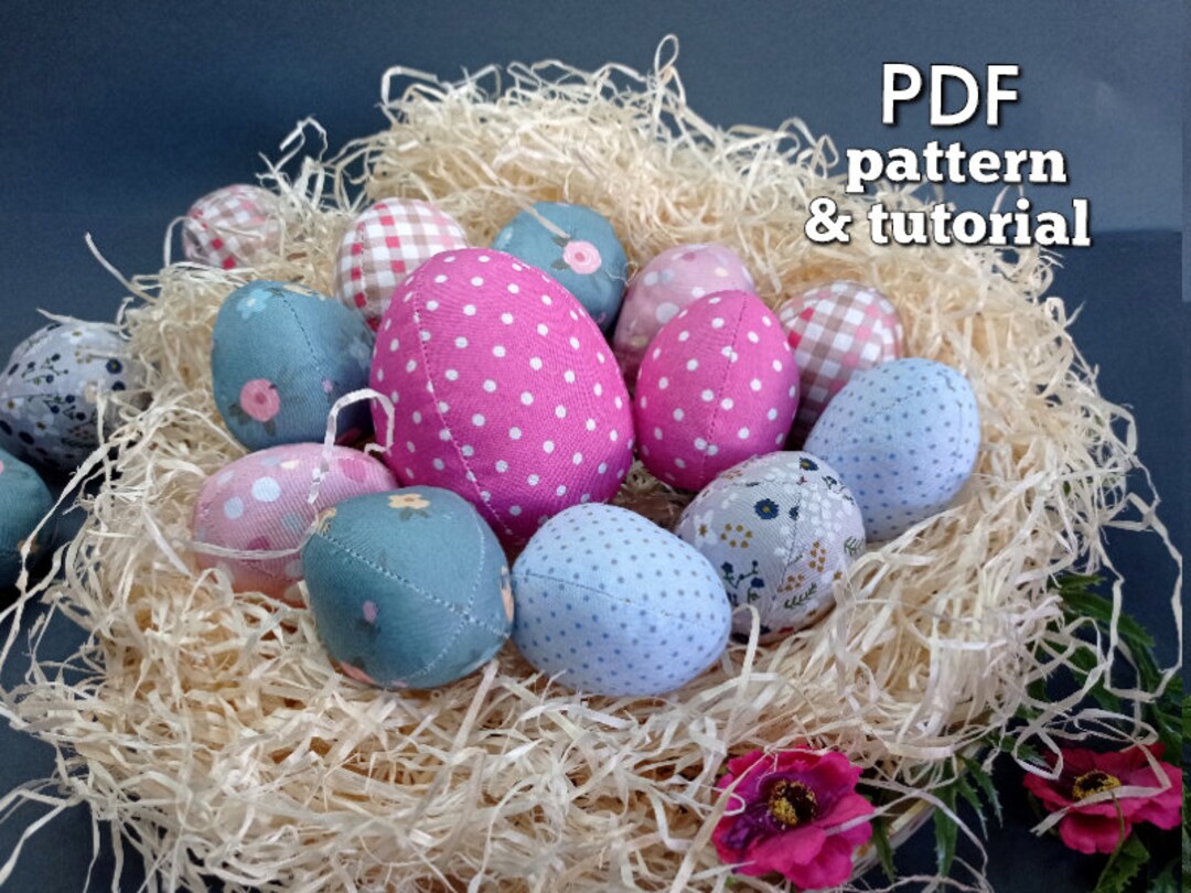 PDF Easter Eggs Sewing PATTERN, Fabric Egg, Instant Digital Download ...