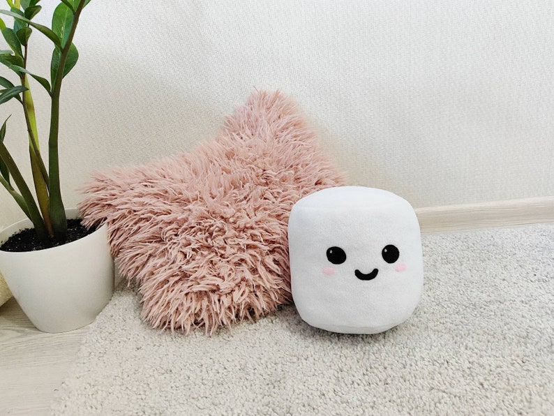Cute Marshmallow Plush Pillow Kawaii Soft Marshmellow Toy - Etsy
