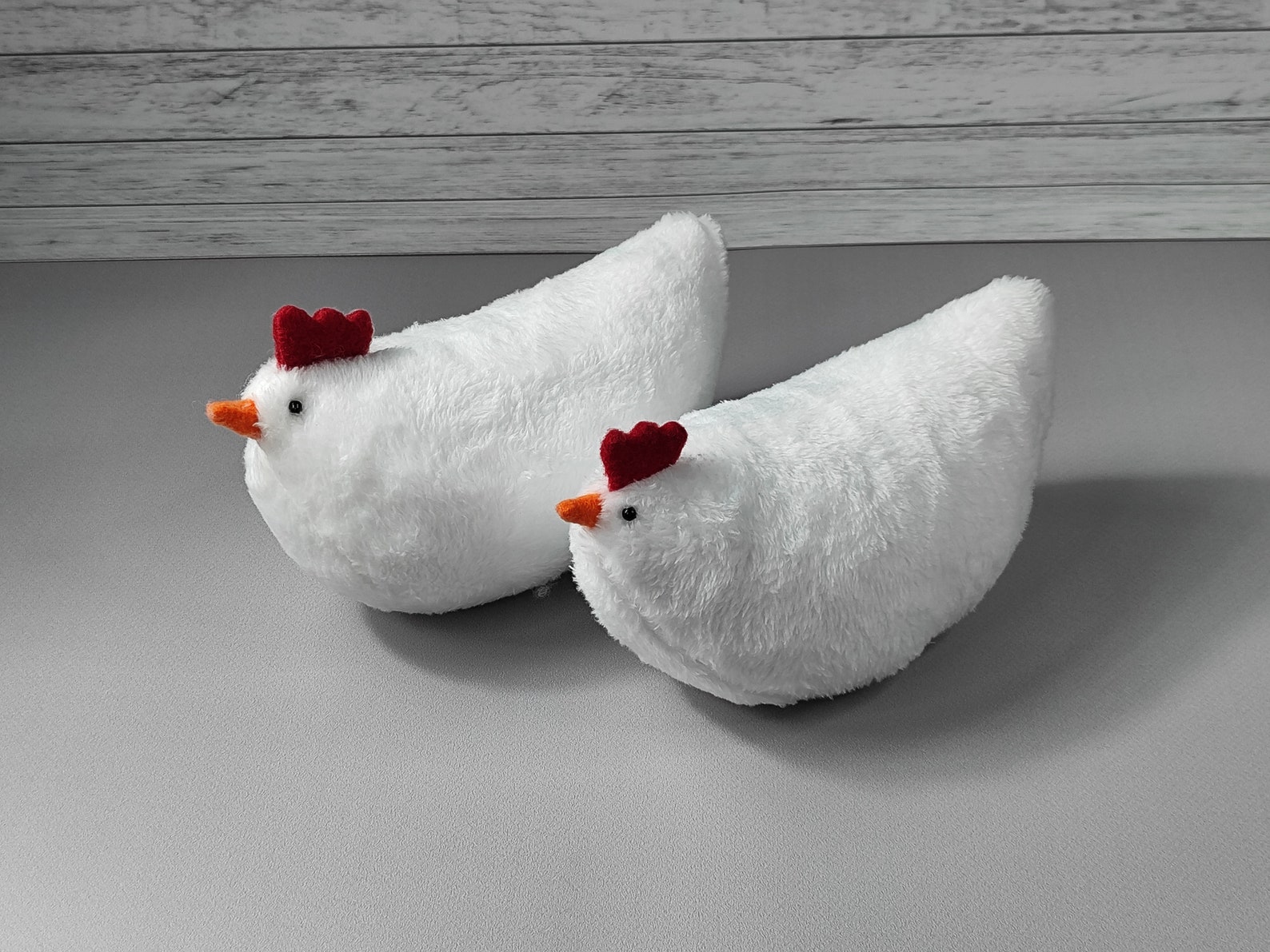 PDF Chicken Sewing Pattern, White Plush Chicken Toy, Easter Fabric PDF ...