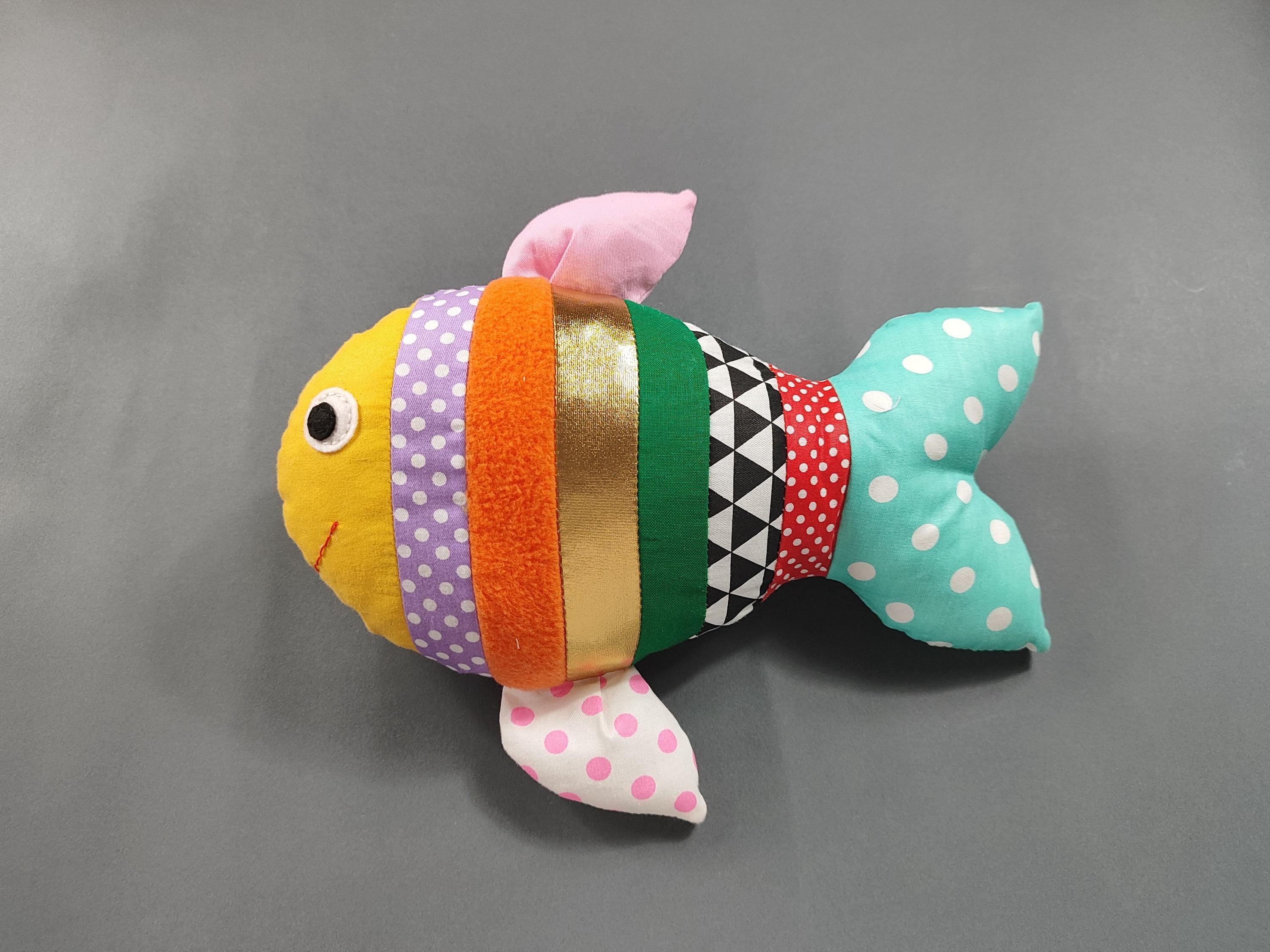PDF Fish Plush Pattern & Tutorial, Sewing Pattern for Soft Toy, Rainbow ...