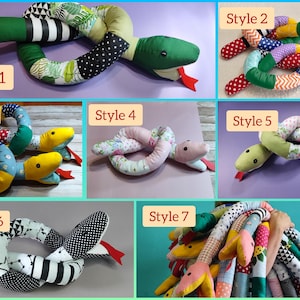 Patchwork Snake, Snake Plush, Snake Stuffed Animal, Reptile Toy ...