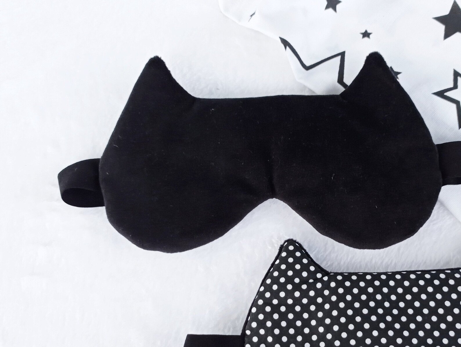 Sleep Mask Black Cat Eye Mask Sleep Slumber Party Favors | Etsy