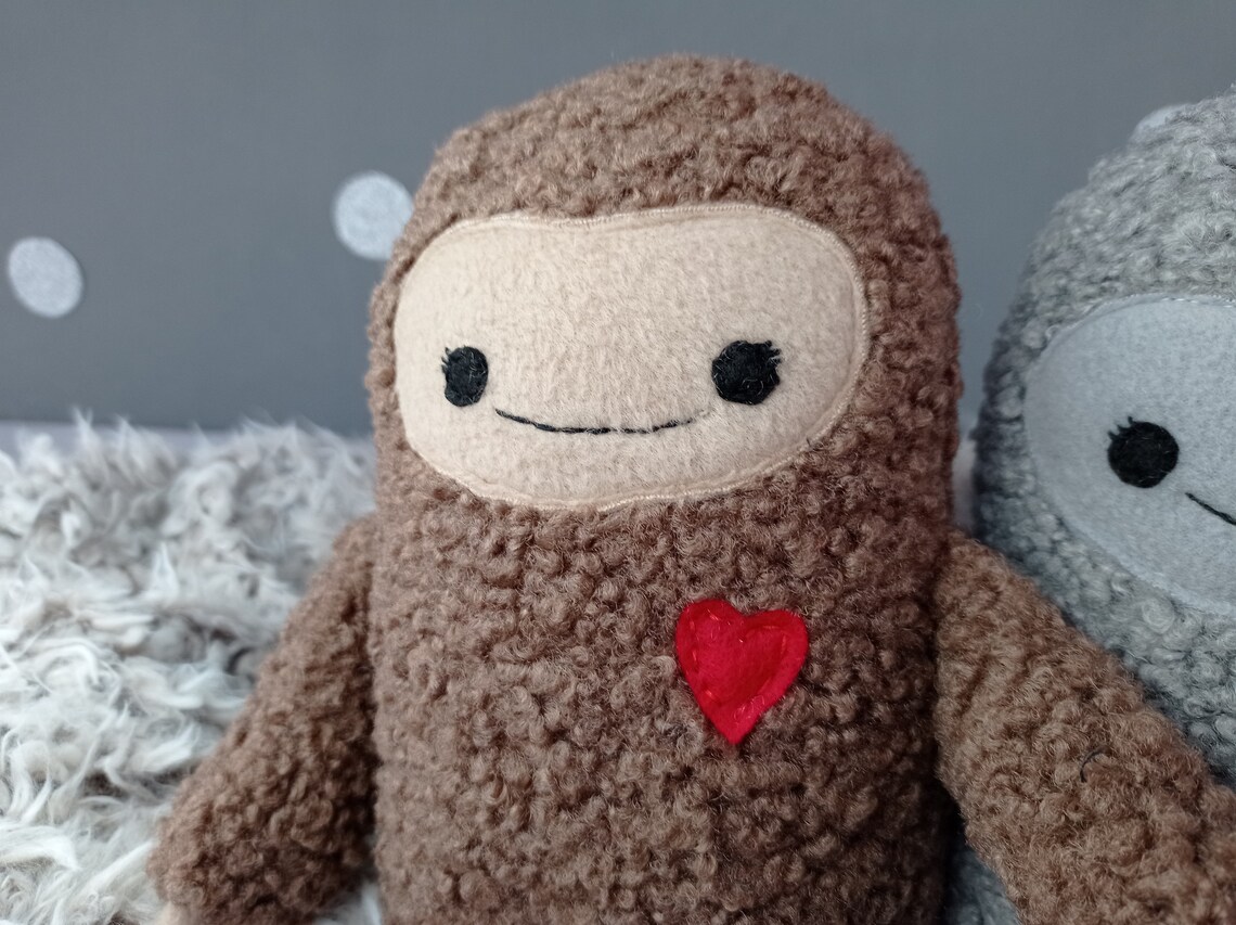 Bigfoot Stuffed Animal Squatch Plush Toy Kawaii Monster | Etsy