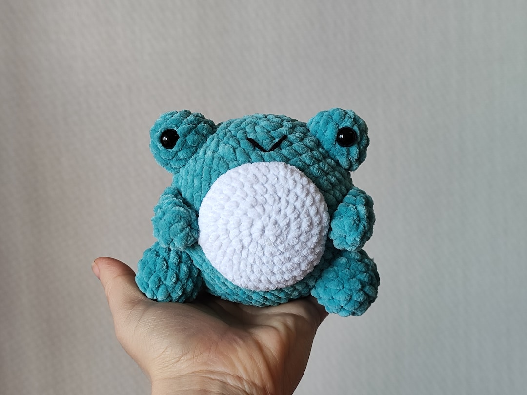 Crochet Frog Plush Toy, Rain Frog Toy, Frog Amigurumi, Froggy Plushie ...