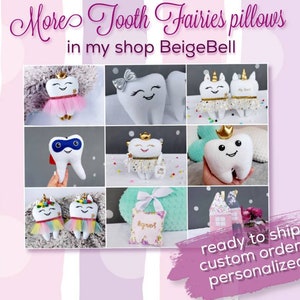 Cute Tooth Fairy Pillow for Boy or Girl. Tooth Fairy Pillow With Pocket ...