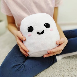 Cute Marshmallow Plush Pillow, Kawaii Soft Marshmellow Toy - Etsy