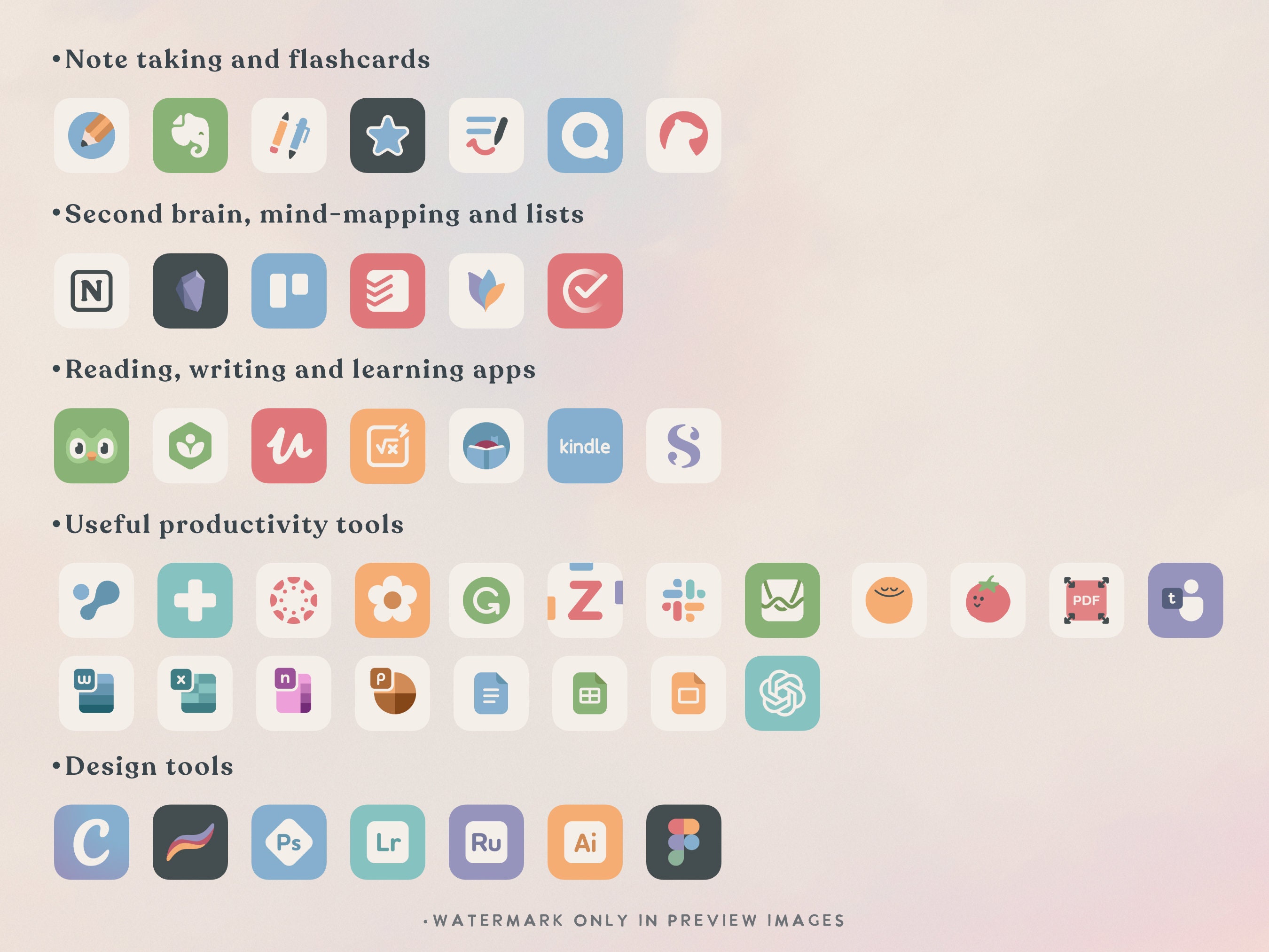 Pastel App Icons: 320+ Hand-drawn Ios & Ipados Icons, Wallpapers ...