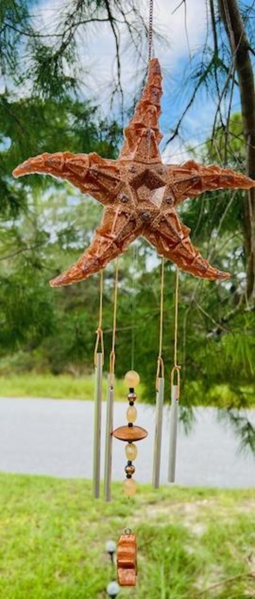 Colorful Swan and Starfish Wind Chimes - Etsy