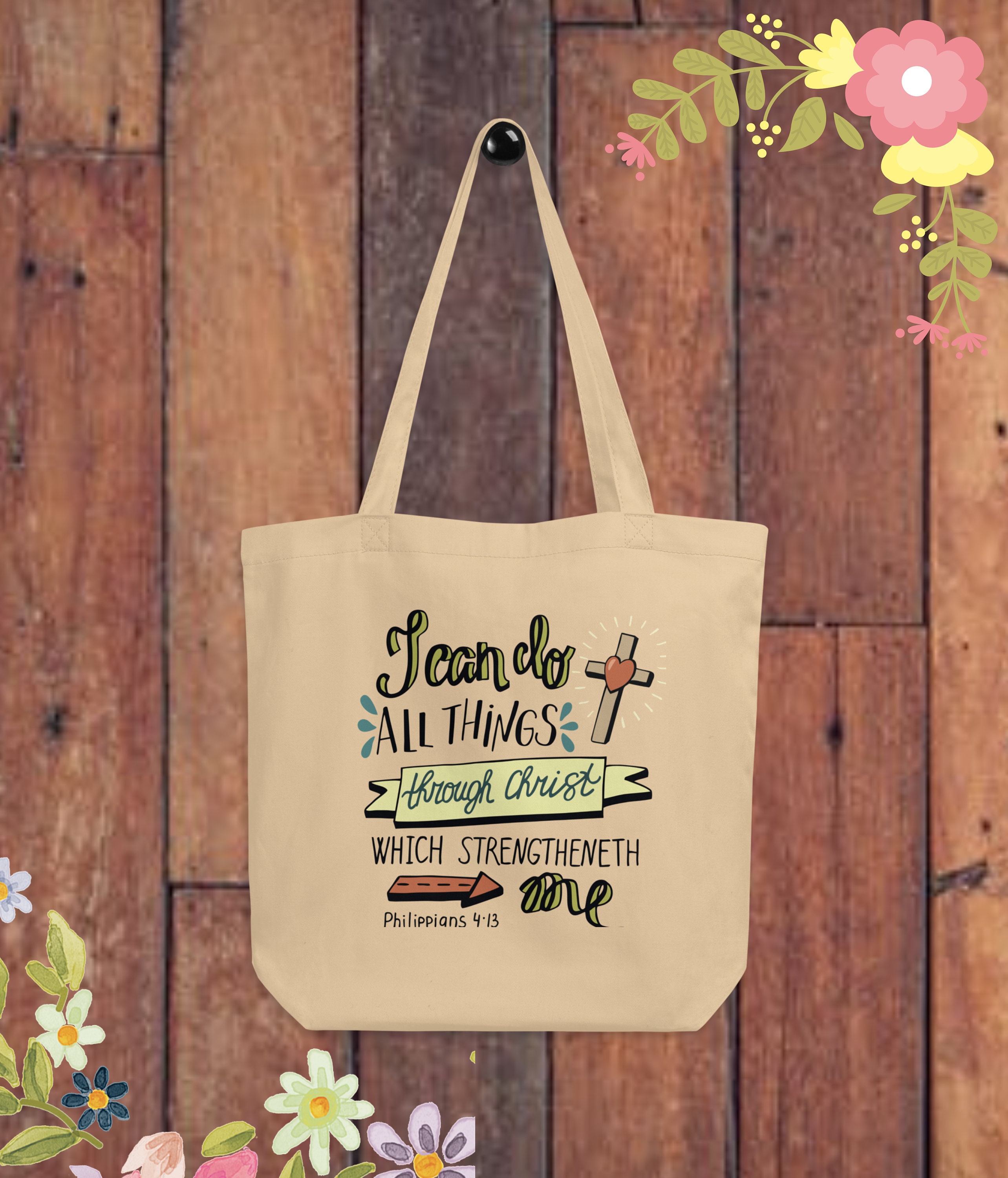 Christian Tote Bag With Bible Verse Tote Bag With Scripture Bag With ...