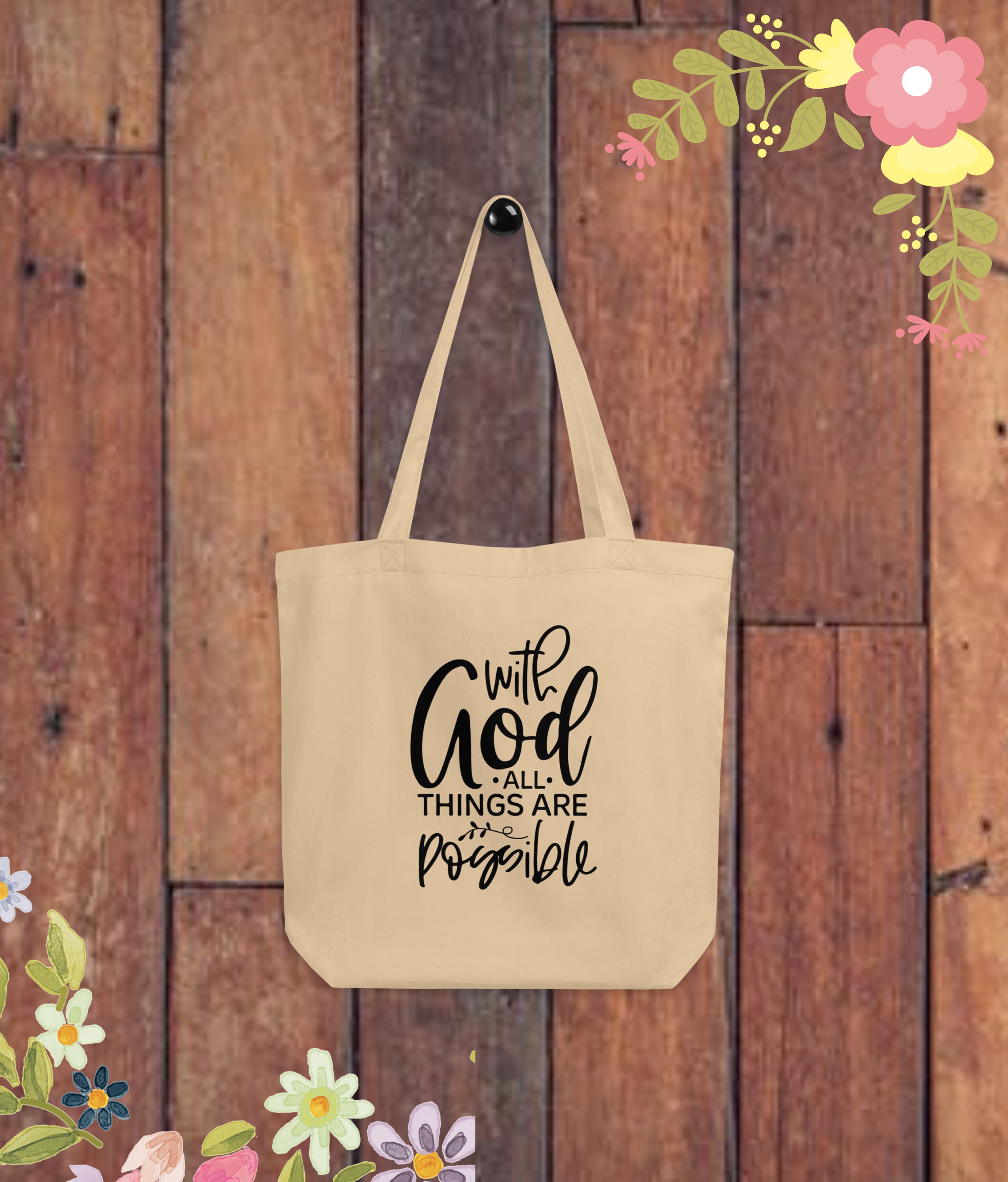 Christian Tote Bag With Bible Verse Tote Bag With Scripture Bag With ...