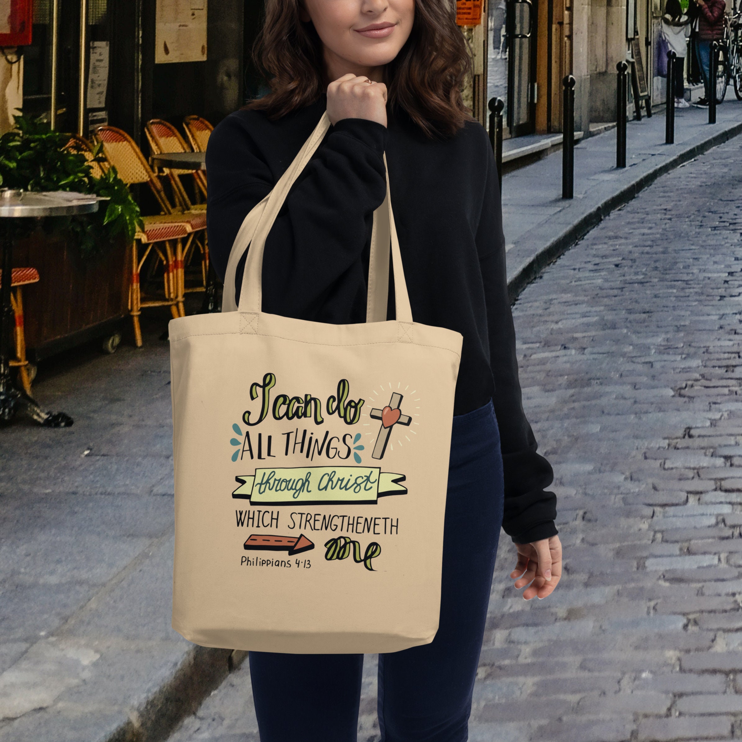 Christian Tote Bag With Bible Verse Tote Bag With Scripture Bag With ...