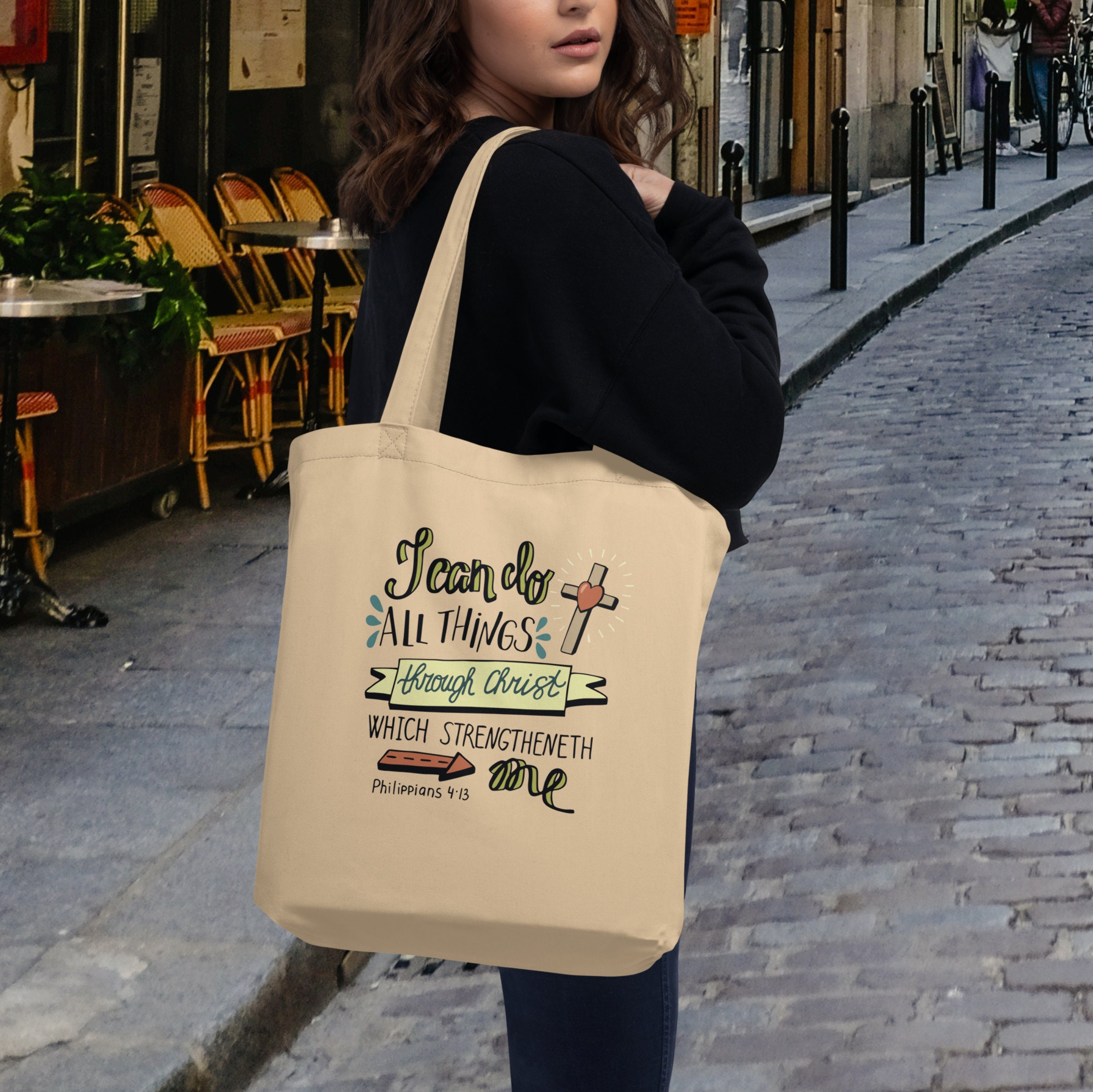 Christian Tote Bag With Bible Verse Tote Bag With Scripture Bag With ...