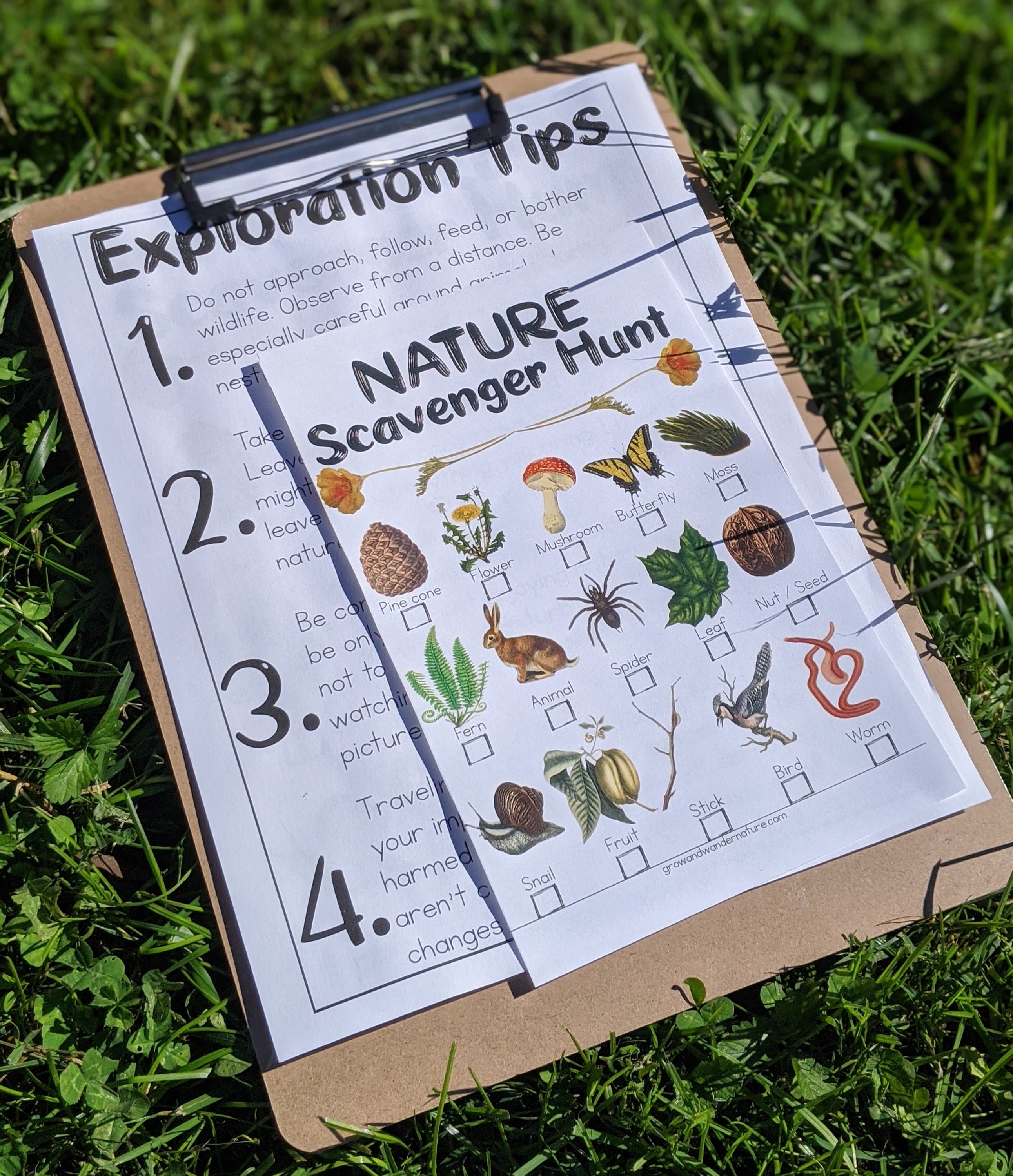 Nature Scavenger Hunt Printable: Montessori Outdoor Activity (PDF) - Etsy