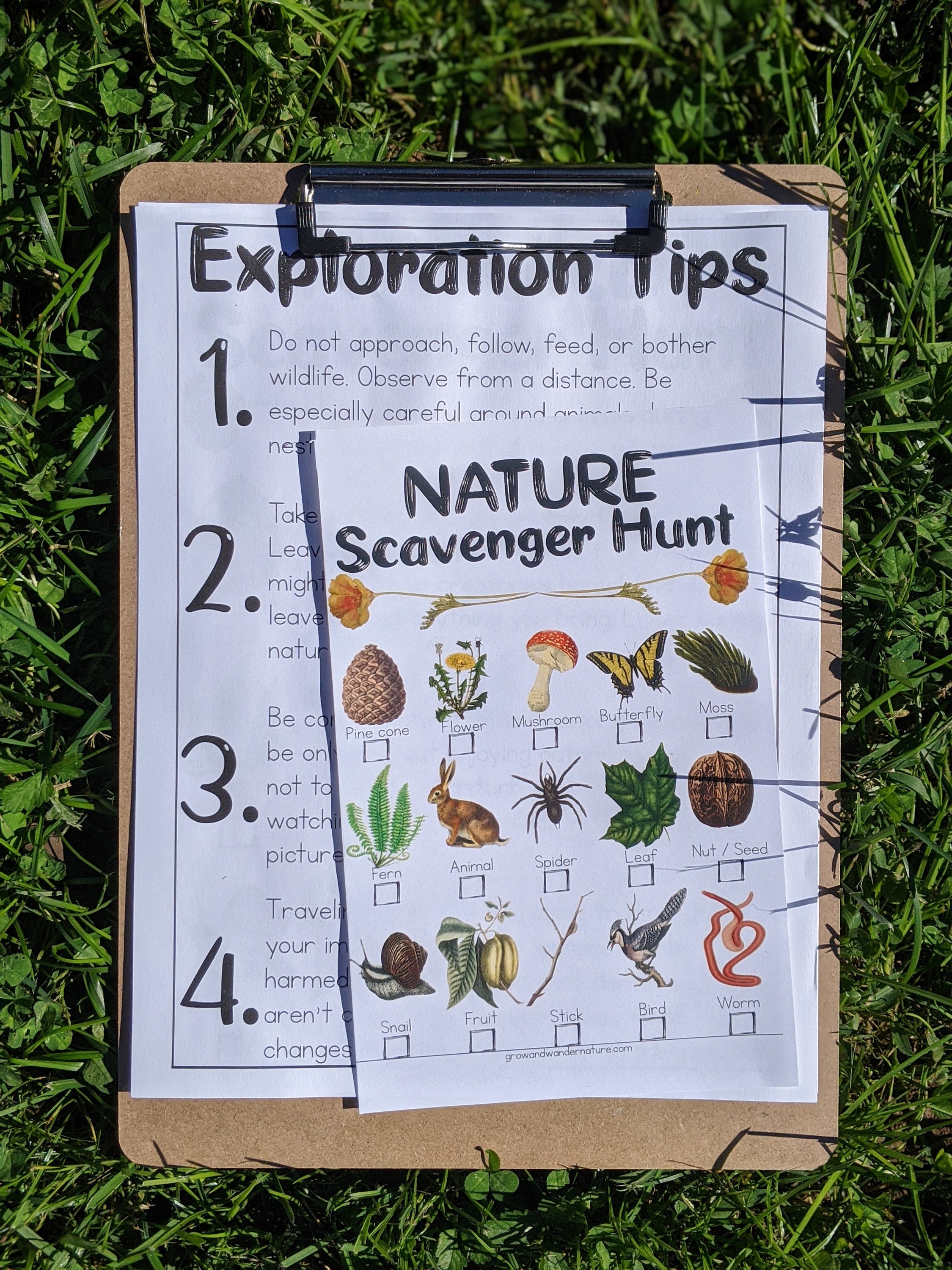 Nature Scavenger Hunt Printable: Montessori Outdoor Activity (PDF) - Etsy