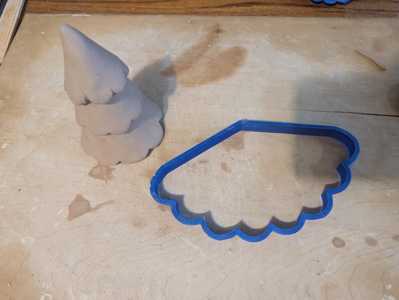 Set of 3 Scalloped Cone Template Cutters for Pottery | Hand Building ...
