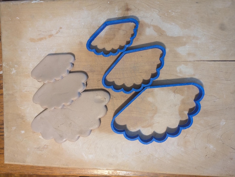 Set of 3 Scalloped Cone Template Cutters for Pottery | Hand Building ...