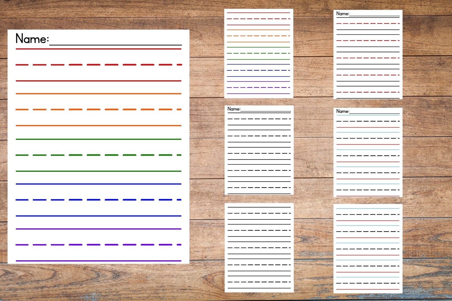 Printable Preschool Writing Worksheets, Extra Wide Lined Handwriting ...