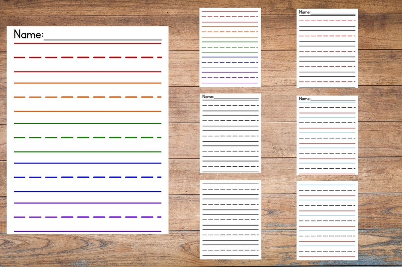 Printable Preschool Writing Worksheets, Extra Wide Lined Handwriting ...