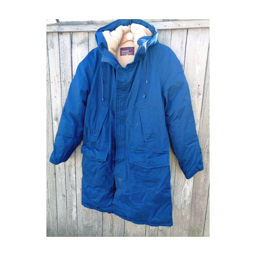 Vintage Down Parka Coat Unisex Winter Jacket S/M - Etsy