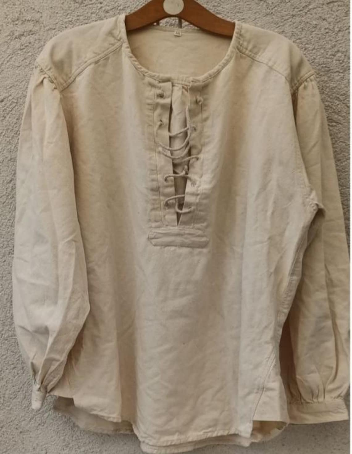 Vintage Mens Peasant Shirt Ruffled Cotton Shirt Traditional Folk Shirt ...