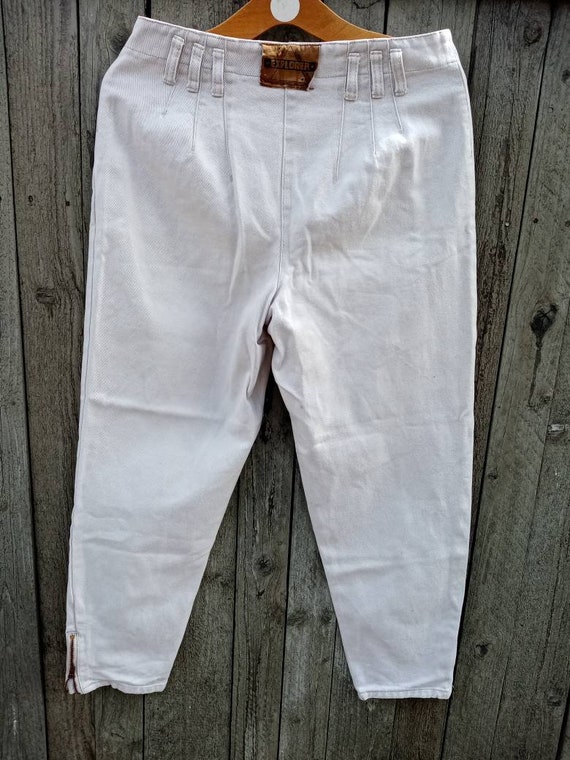 Vintage White High Waisted Jeans: 90s Explorer Pants … - Gem