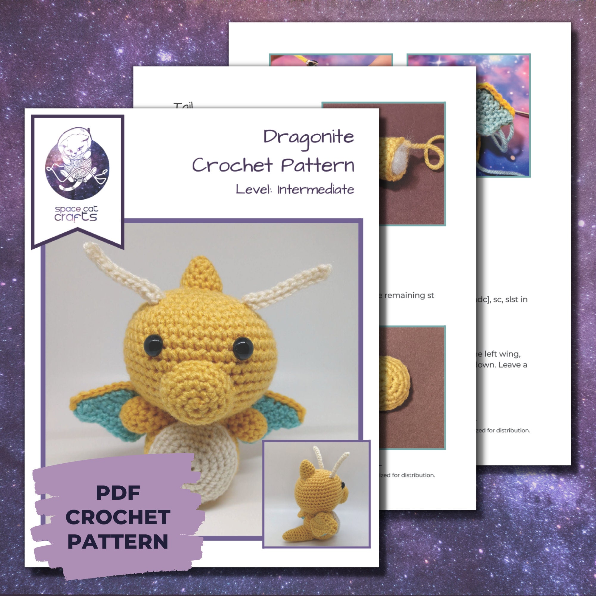 Dragonite Crochet Pattern PATTERN ONLY - Etsy