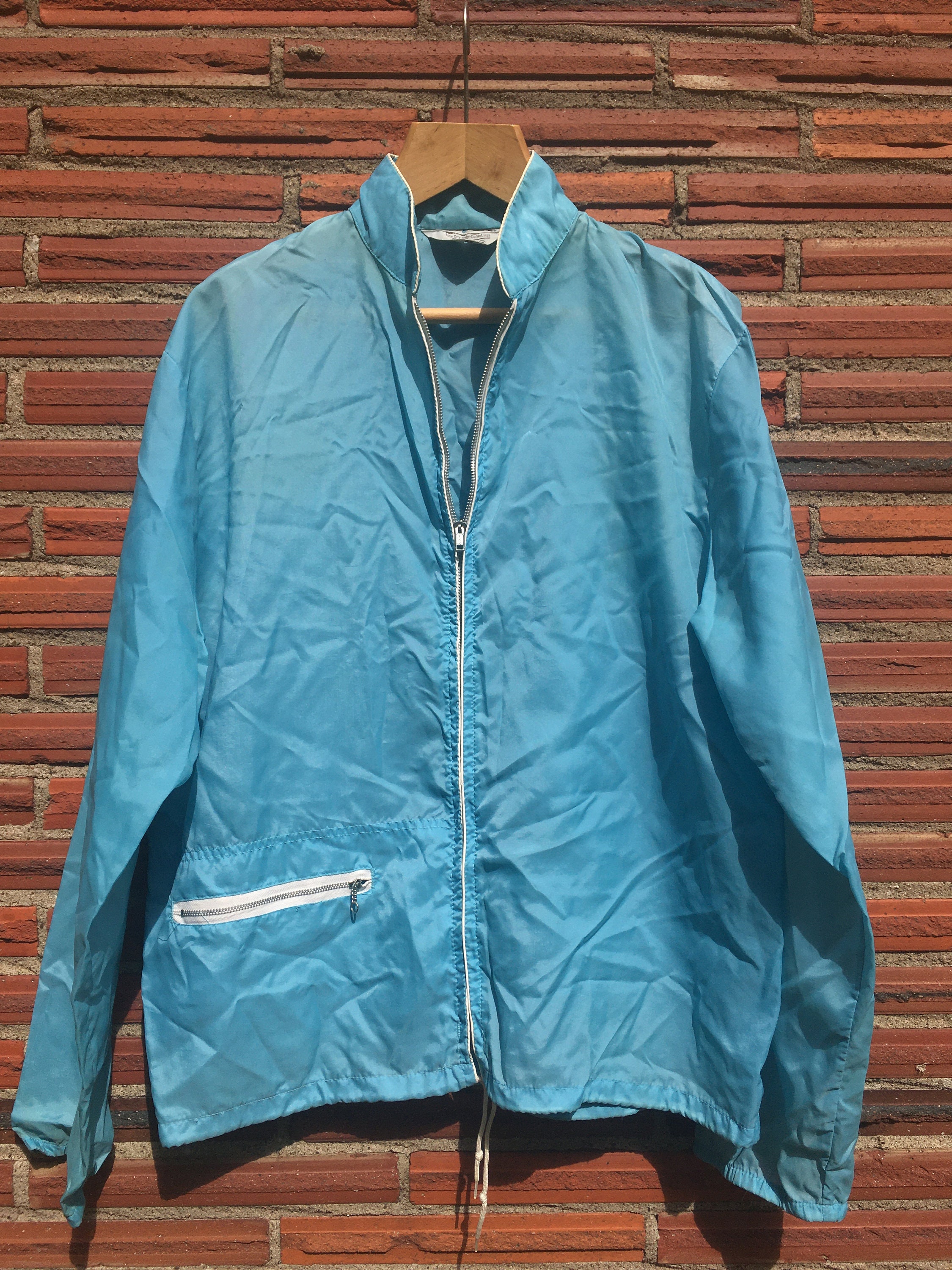 Vintage Light Blue Wind Breaker - Etsy