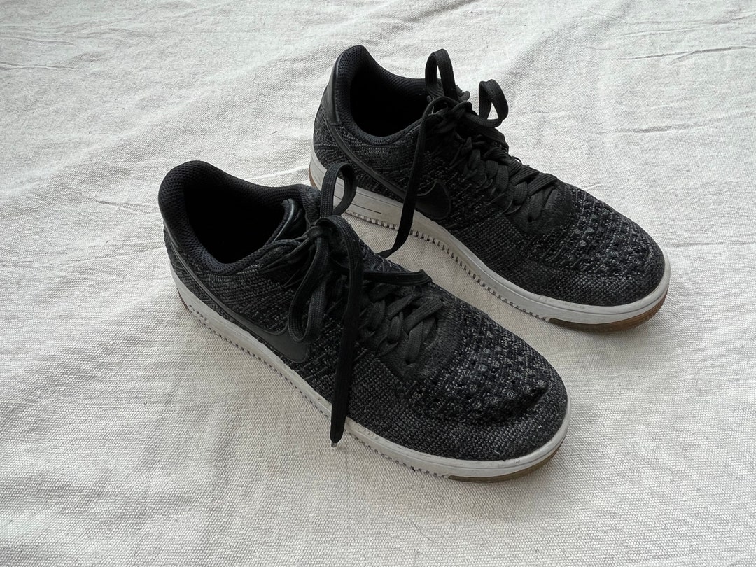 Nike Fly Knit Air Force One 2.0 Black Anthracite - Etsy