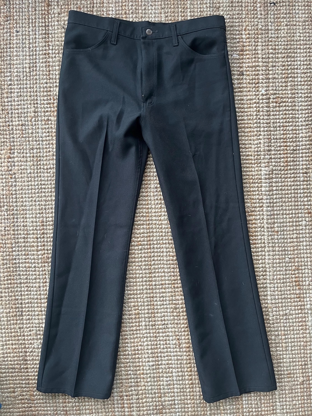 Vintage Black Polyester Wrangler Pants - Etsy