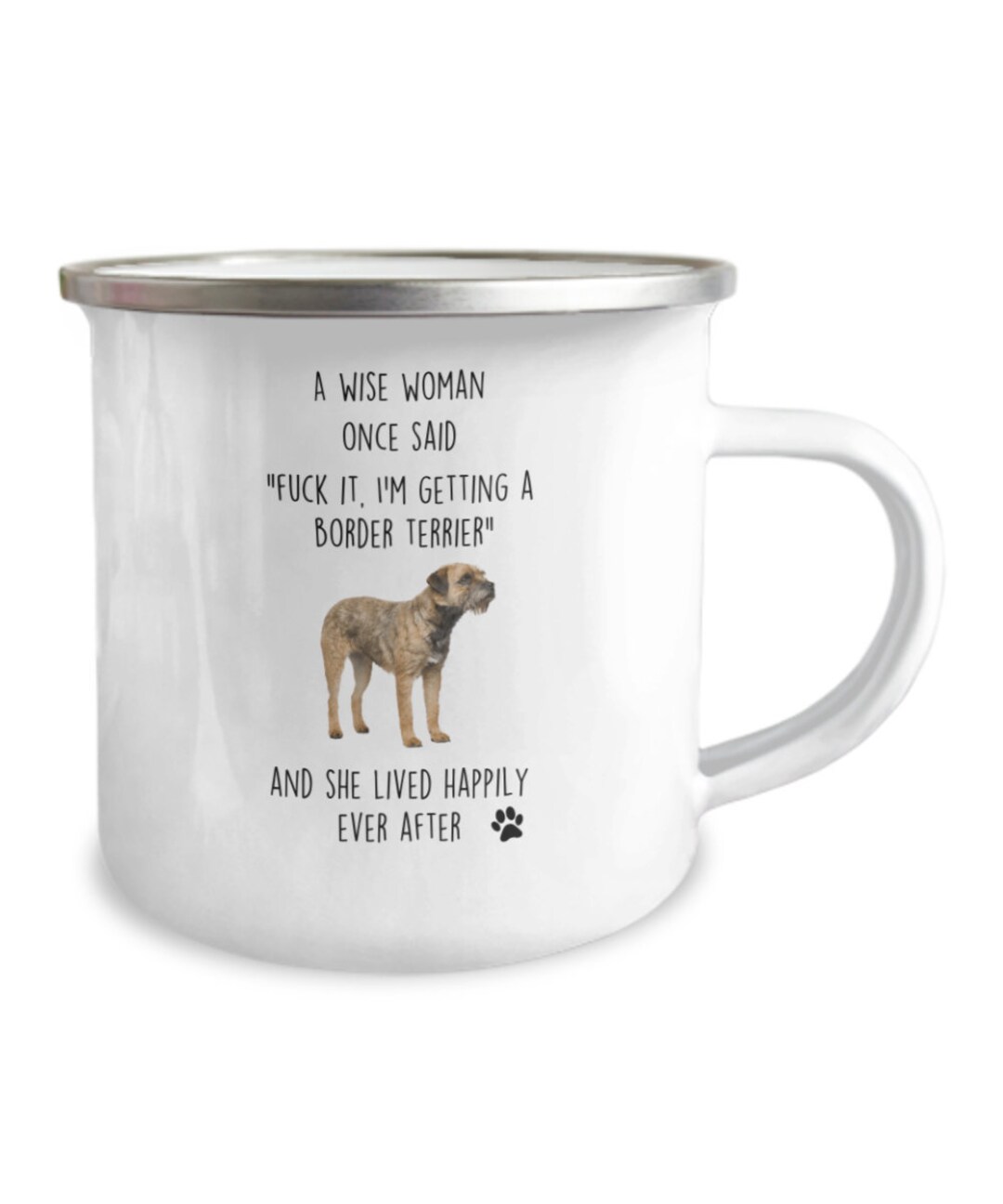 Border Terrier Camper Mug Tasse de café en émail Idée cadeau pour le ...