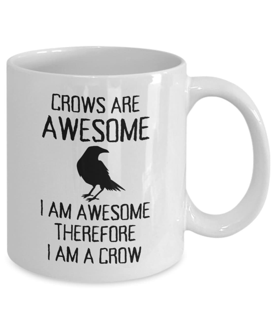 Funny Crow Mug Coffee Cup, Crow Tea Cup Gift for Crow Lover, Raven Bird ...