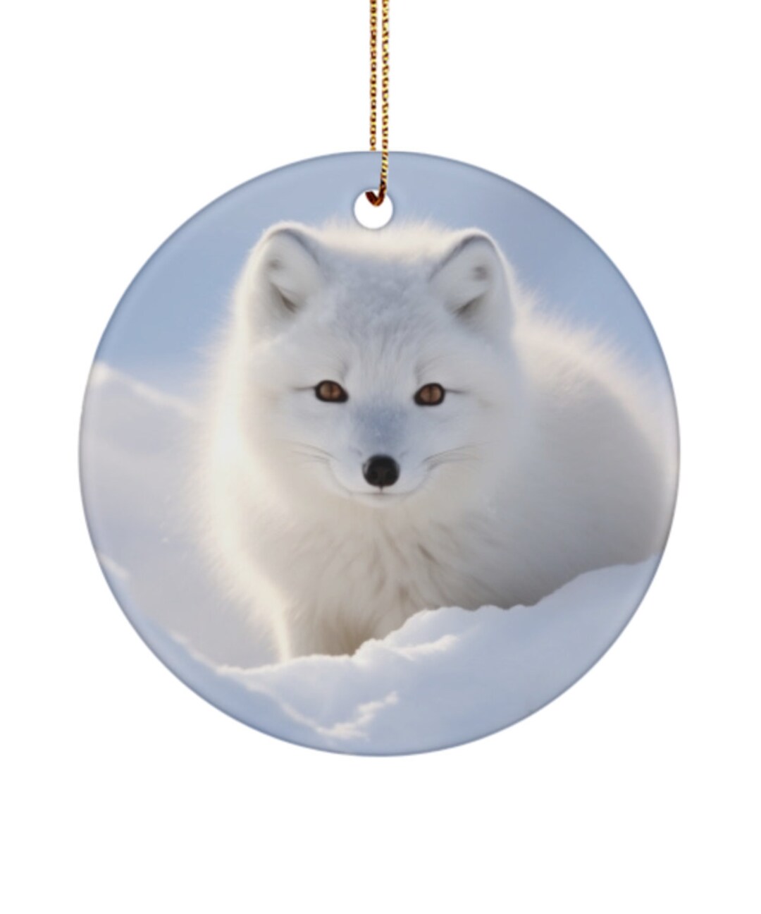 Cute Arctic Fox in the Snow Ornament, Arctic Fox Lover Gift - Etsy