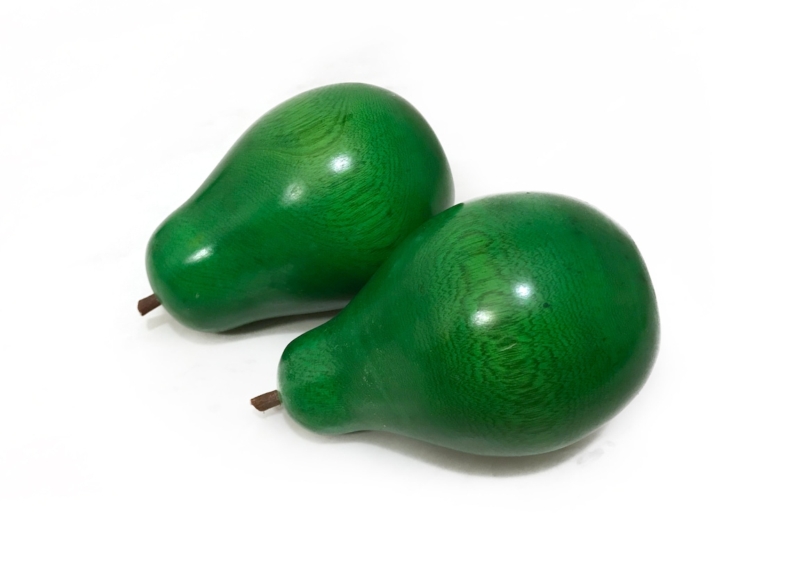 Wooden Pears Assorted Wooden Pears Artisan Crafted Natural | Etsy