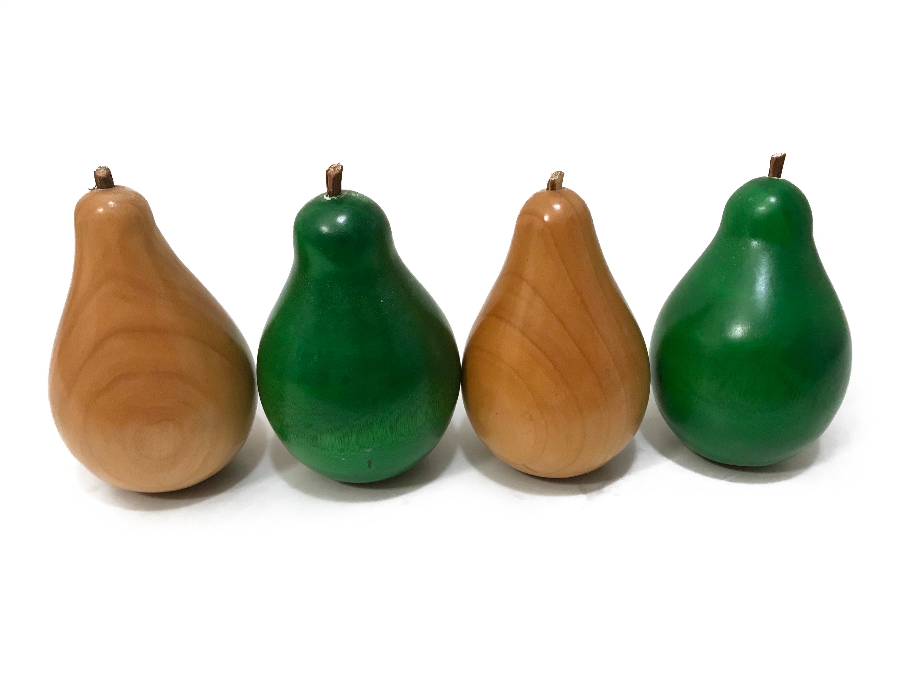 Wooden Pears Assorted Wooden Pears Artisan Crafted Natural | Etsy