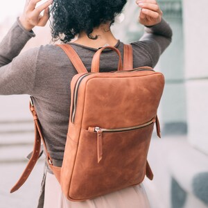 Backpack for 13 Inch Laptop. Personalized Leather Backpack That Fits ...