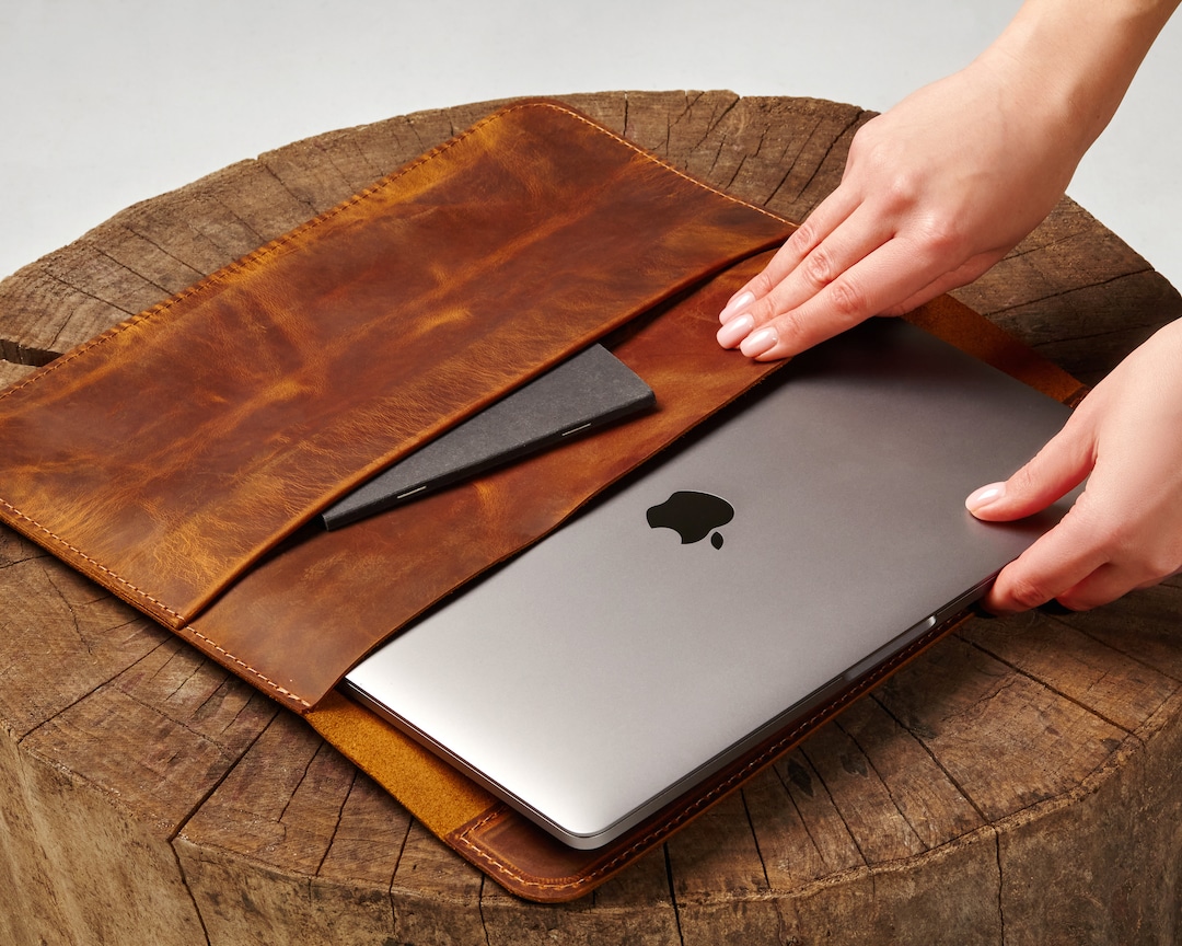 MacBook Leather Case, Custom Laptop Bag, Engraved Leather Laptop Case ...