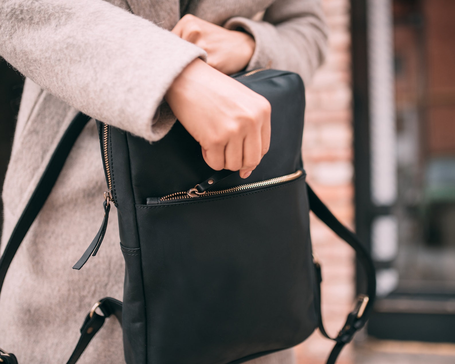 City Backpack for Men From 100% Real Leather. Custom Backpacks - Etsy