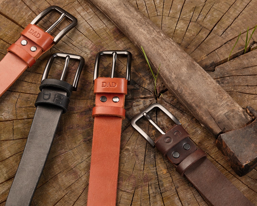 Mens Gift, Best Men Belts, Engraved Dad Gift, Men Belt With Initials ...